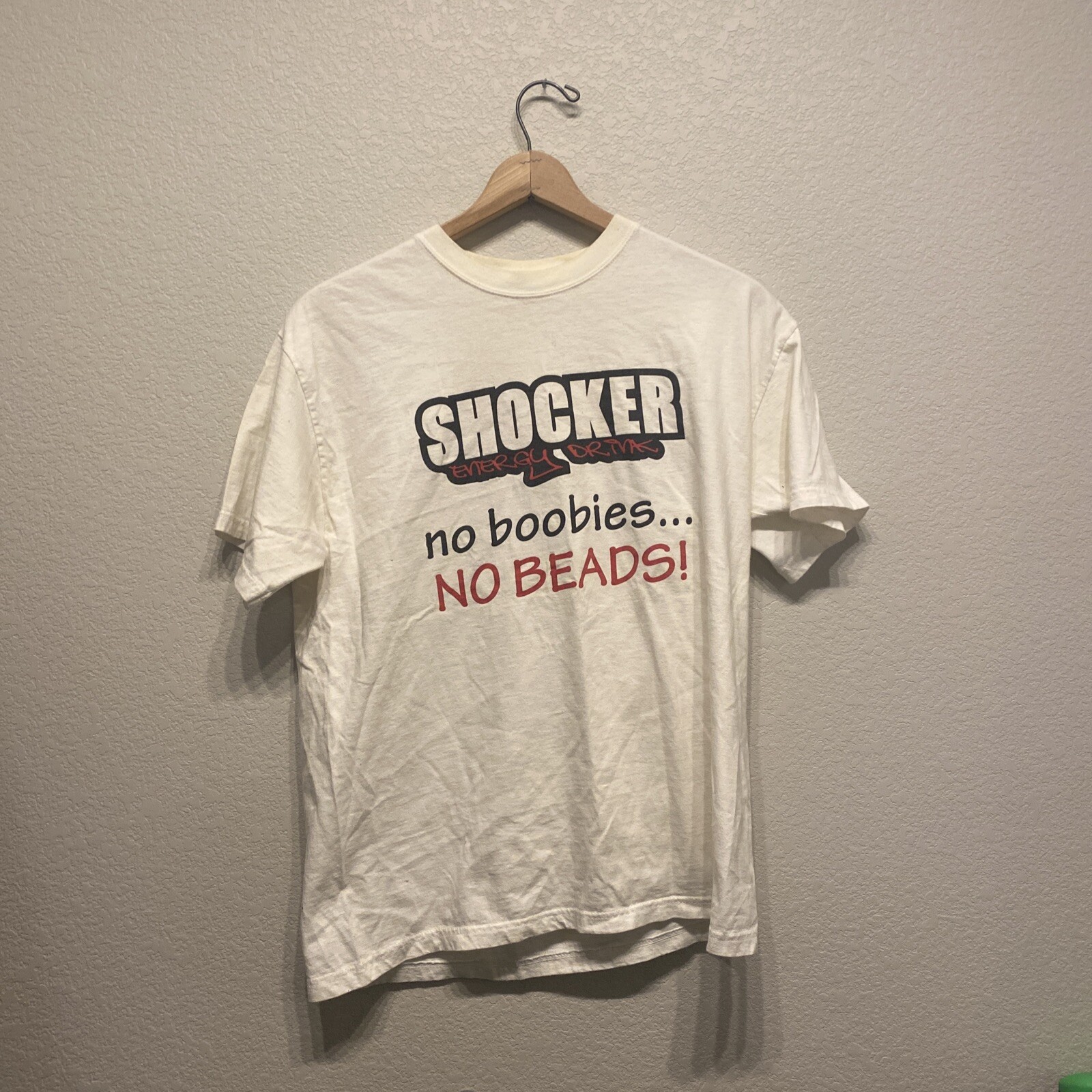 vintage shocker energy drinks shirt no boobies no bea… - Gem