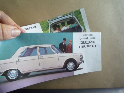 PEUGEOT 204 octobre 1965 brochure catalogue prospectus français 9x21 4p ...