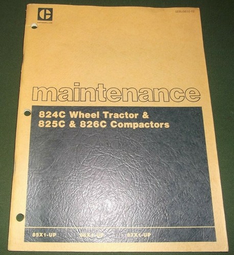 Cat Caterpillar 824C Tracteur 825C 826C Compacteur Maintenance Manuel ...