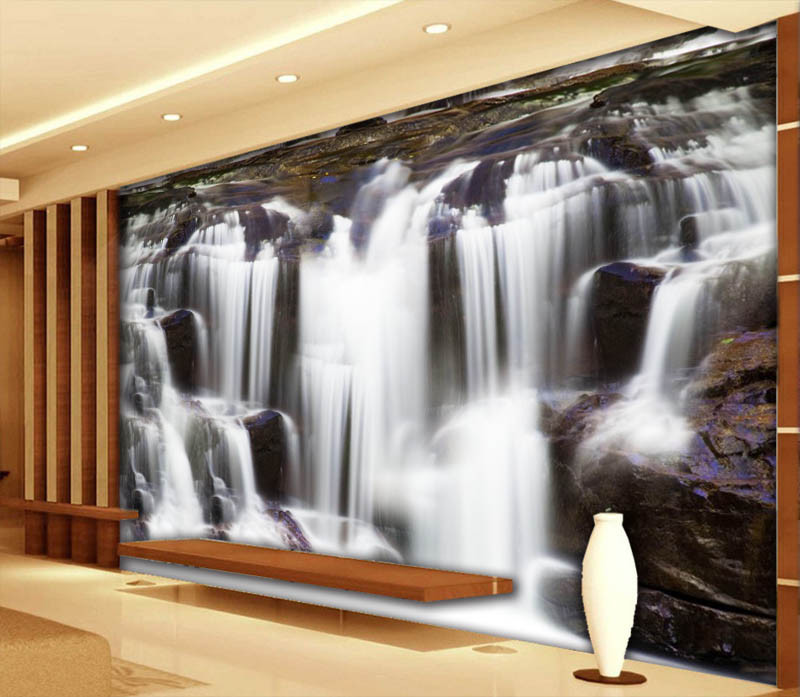 Imposing Waterfall 3D Full Wall Mural Photo Wallpaper Printing Home ...