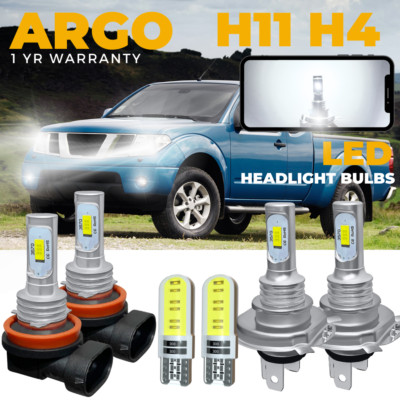 Fits Nissan Navara D40 Led Headlight White 6000k 04-20 Hid Fog Side Light Bulbs | eBay