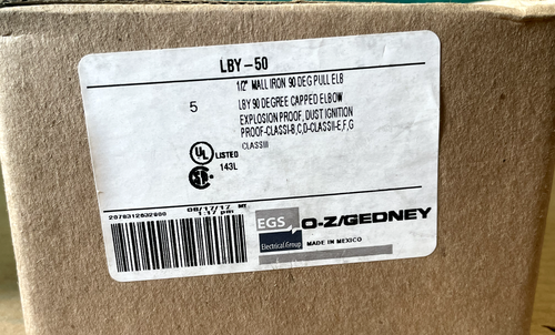 Appleton ELBY50 Explosion Proof Capped Elbow Gray for sale online | eBay