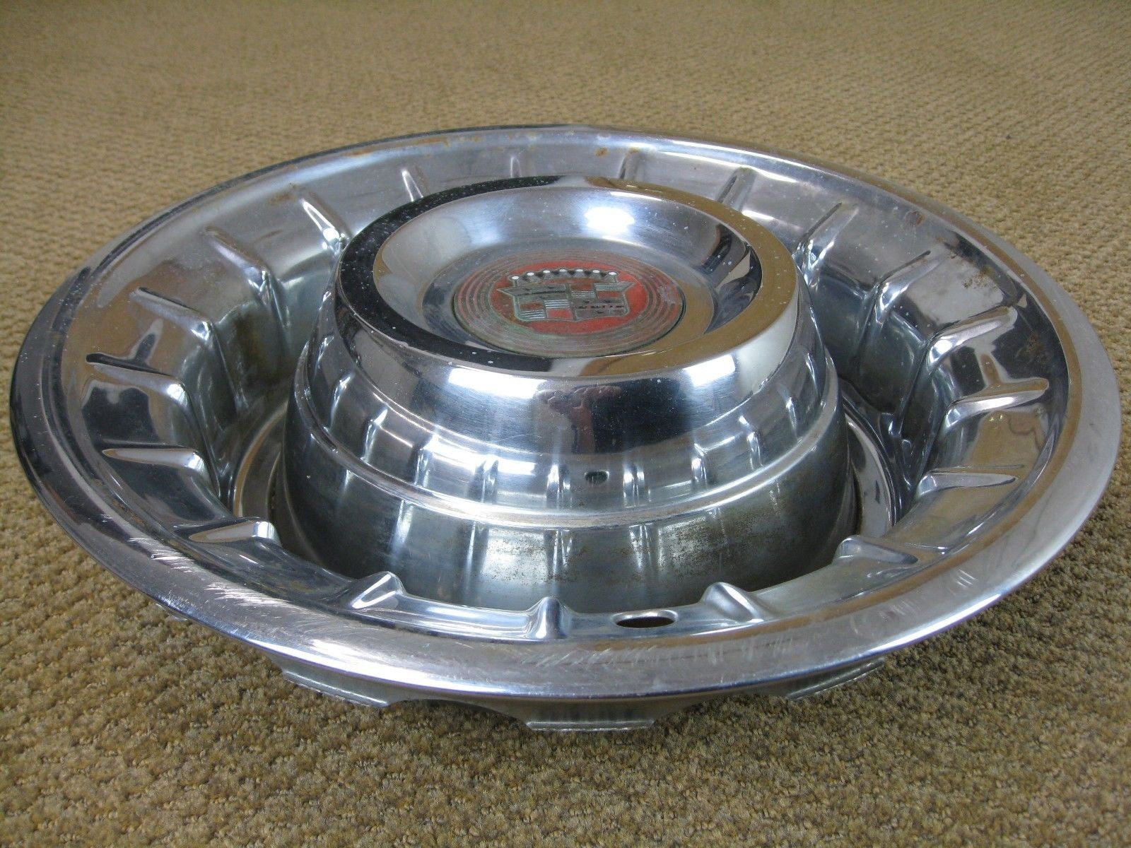 1956 Cadillac 15" Hubcaps Pair Vintage 56 | eBay UK