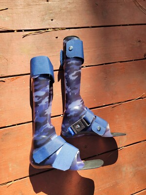 Cascade DAFO AFO 4 Leg Braces Left And Right Pediatric Blue Camo Boys ...