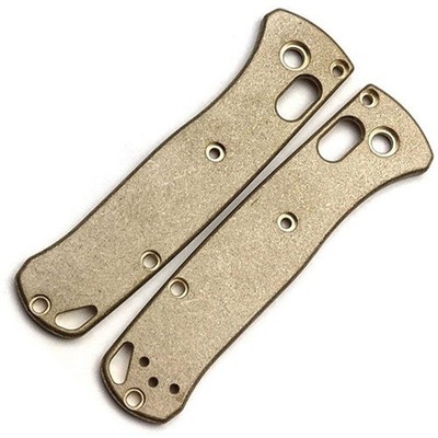 Flytanium Brass Handle Scales for Benchmade Mini Bugout Stonewash | eBay