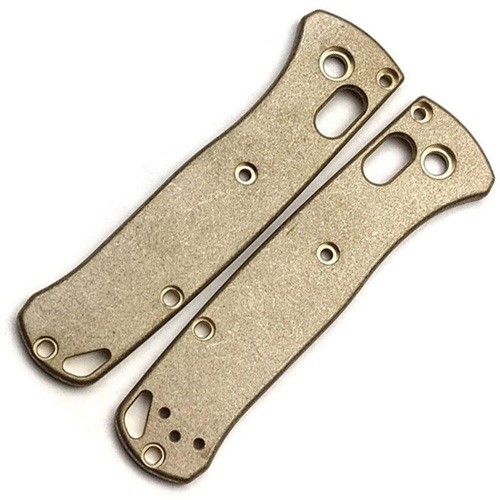 Flytanium Brass Handle Scales for Benchmade Mini Bugout Stonewash | eBay
