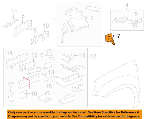 GM OEM 07-17 Acadia Limited Structural Components Rails-Apron Reinf ...