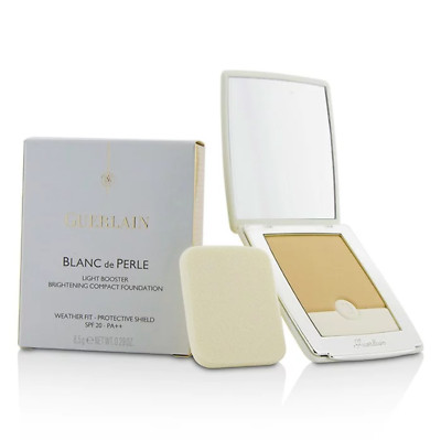 NIB GUERLAIN BLANC DE PERLE COMPACT FOUNDATION - 02 BEIGE CLAIR / LIGHT ...