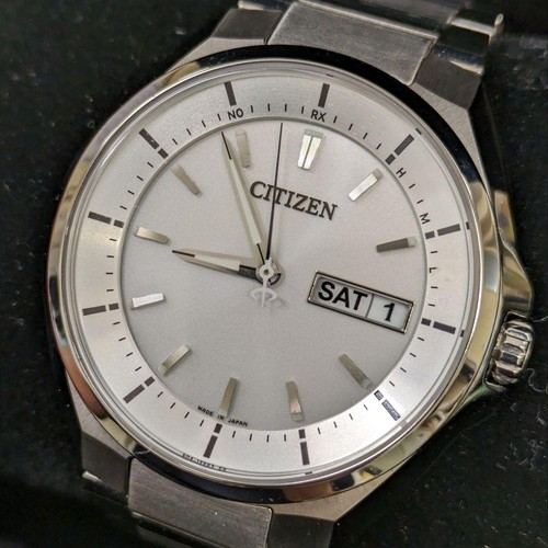 Citizen Attesa H100-R007556 AT6050-54A Eco Drive Silver Solar Men's ...