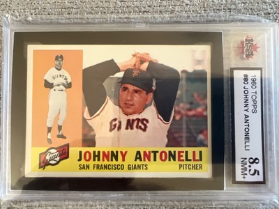 1960 Topps #80 Johnny Antonelli In NMM+ 8.5. Nice Card. Nice Grade! | eBay