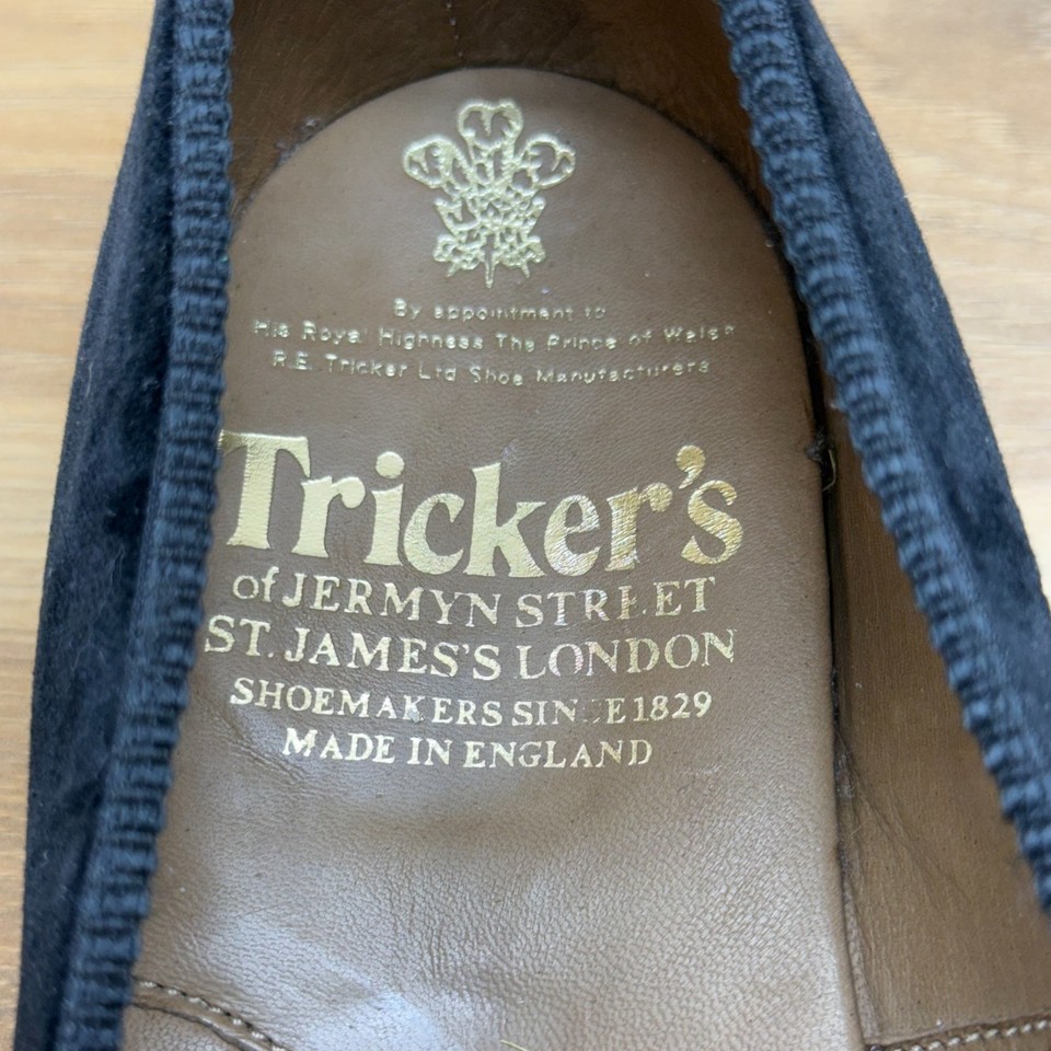 TRICKERS Of Jermyn Street Mens US 12 UK 11 Black Velvet Dress Formal | eBay