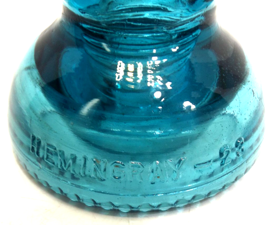 Hemingray #23 Aqua Blue Green Glass Insulator - all drip points! | eBay