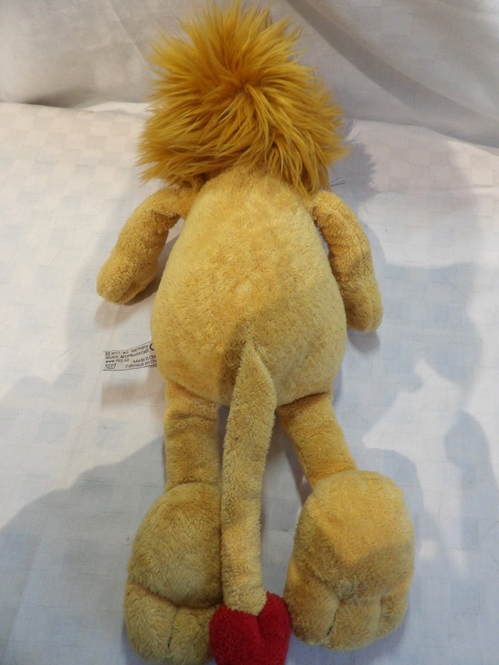 Nici RARE plush lion, beanie bottom & dangling legs 22cm sitting | eBay UK