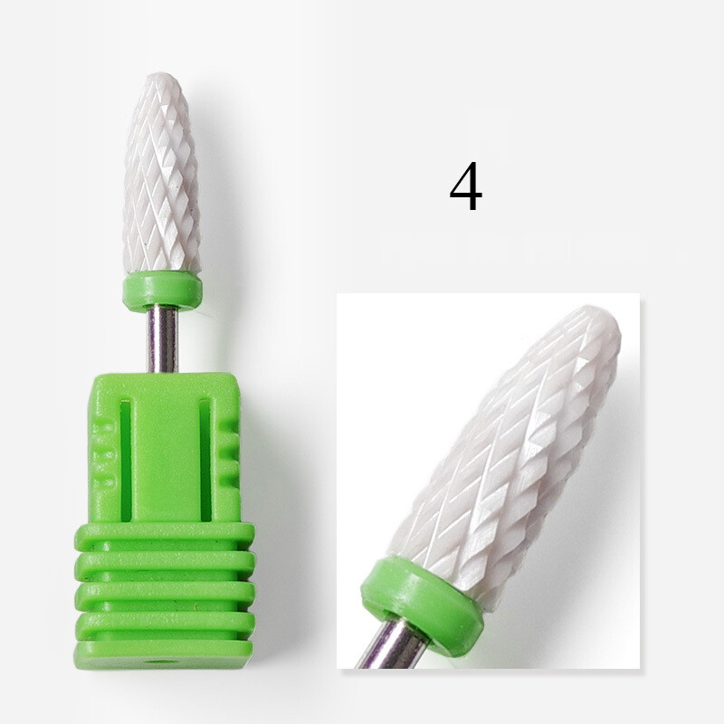 Electric Rotary File Drill Bits Head Manicure Ceramic Carbide Nail Art ...
