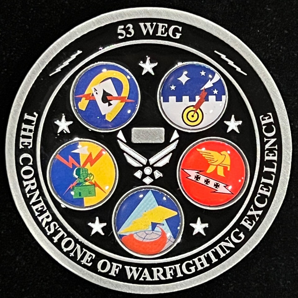 52nd Weapons Evaluation Group WEG Commander & Chief USAF Challenge Coin ...