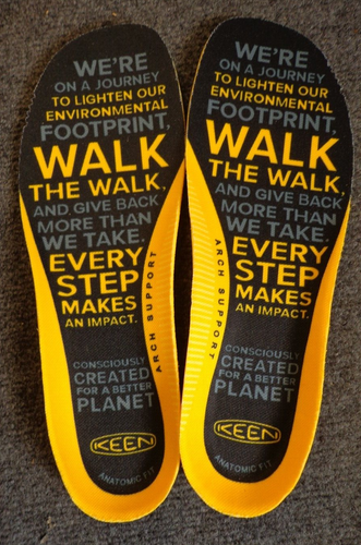 Keen Arch Support Insoles Yellow Black Mens Sizes 9- 10 SHOE BOOT ...