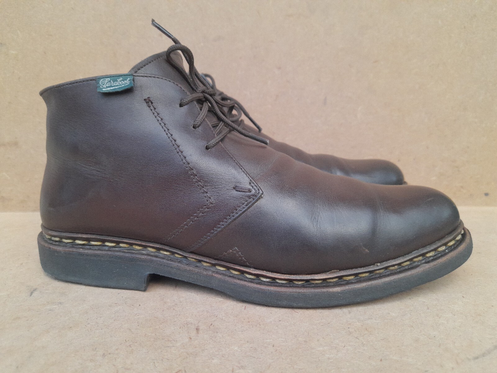 Paraboot France Dark Brown Plain Toe Ankle Chukka Boo… - Gem