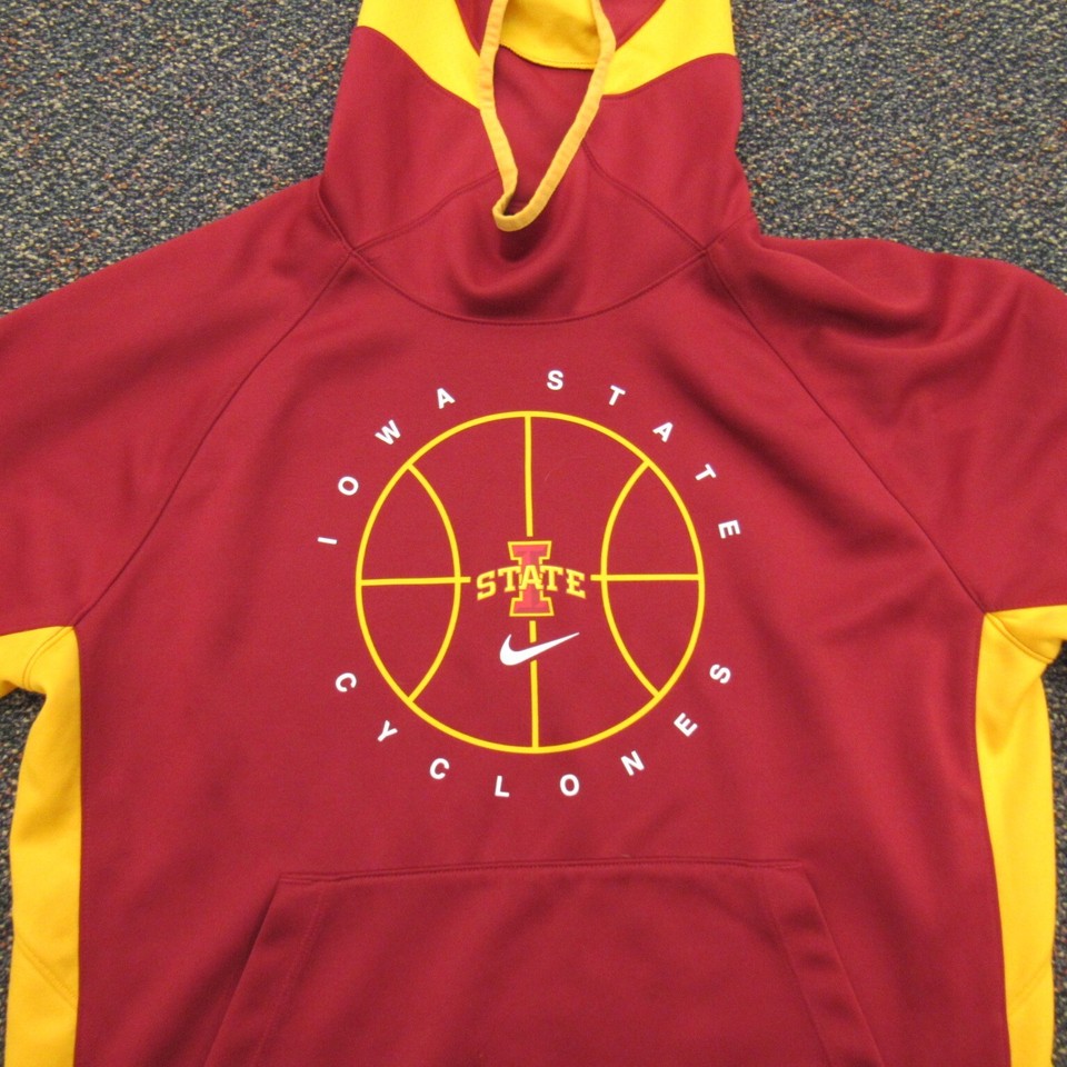 Nike Iowa State Cyclones Basketball Hoodie Sweatshirt Adult Medium Dri ...