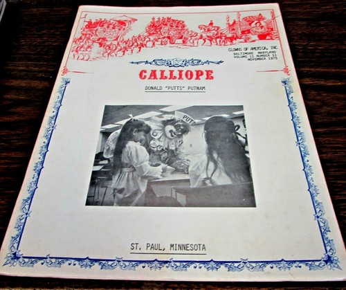 NOV 1975 - CALLIOPE - CLOWNS OF AMERICA - DONALD "PUTTS" PUTNAM COVER ...