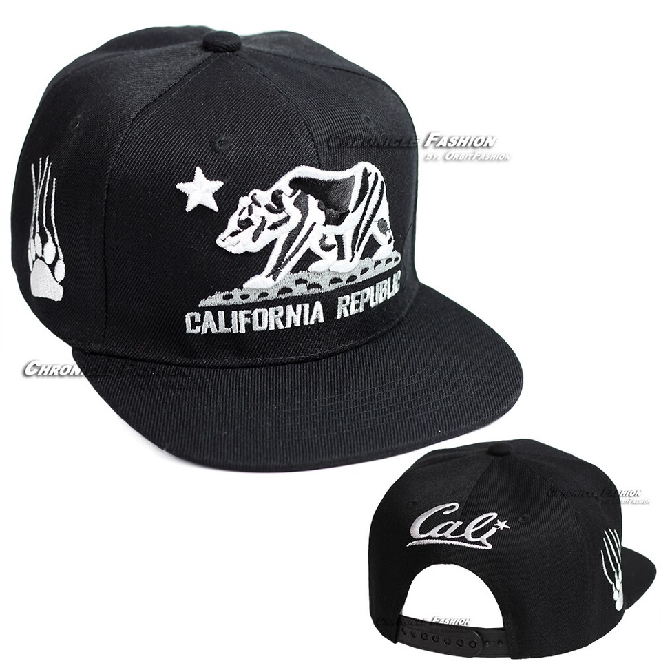 California Republic Baseball Cap Snapback Adjustable Hat Cali Hip Hop ...