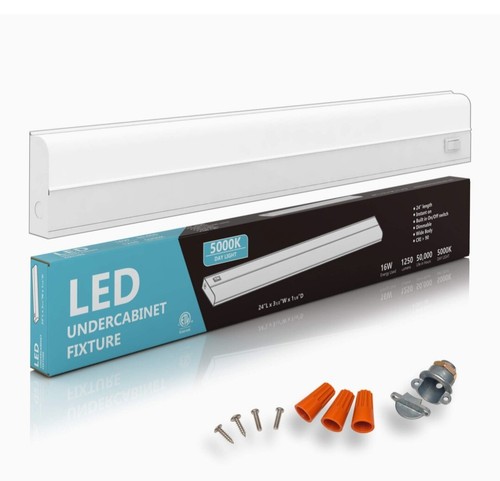 Hardwired LED Under Cabinet Task Lighting - 16 Watt 24" Dimmable CRI 90 ...
