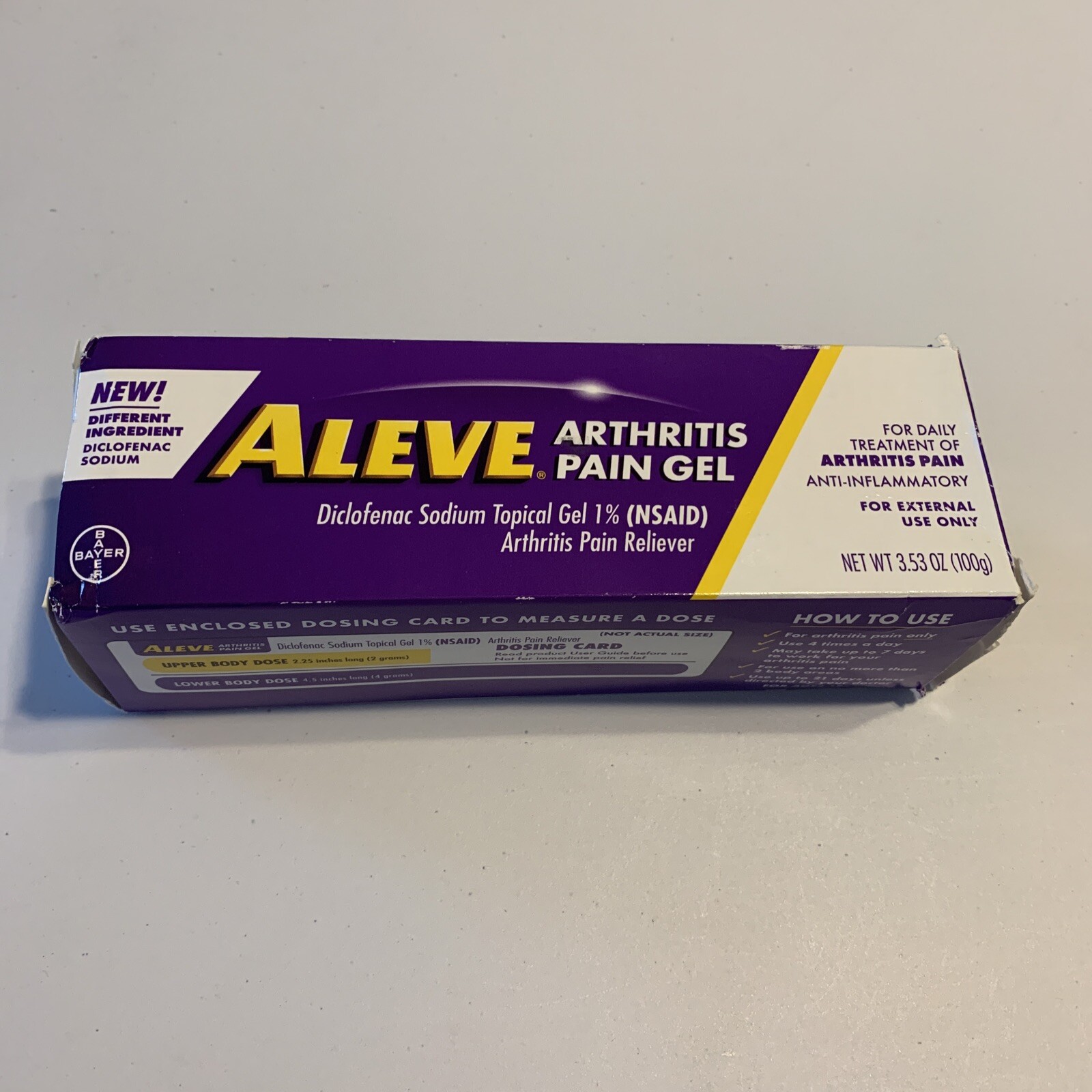ALEVE Arthritis Full Strength Daily GEL 3.53 oz. Expires 06/2024 ...