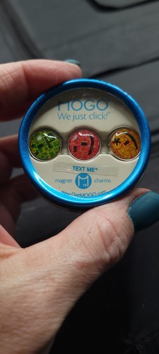 MOGO Magnetic CHARMS TEXT ME Faces TIN Collection SET of 3 NEW We Just ...