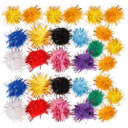 500Pcs Craft Poms Fluffy Balls Mixed Colors for DIY Creative Crafts ...