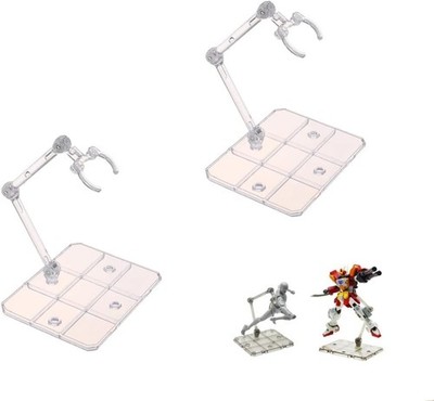 2 Pcs Clear Action Figure Stand Base for 6" HG RG SD SHF Gundam 1/144 ...