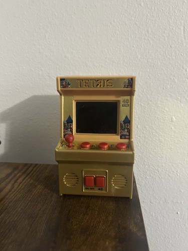 TETRIS GOLD Mini Arcade Game Classic Arcade Electronic Video Handheld ...