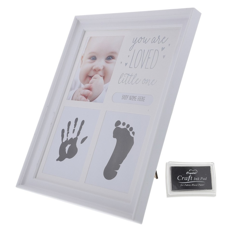 Baby Hand And Footprint Kit With Ink Pad Photo Frame For Newborn ...