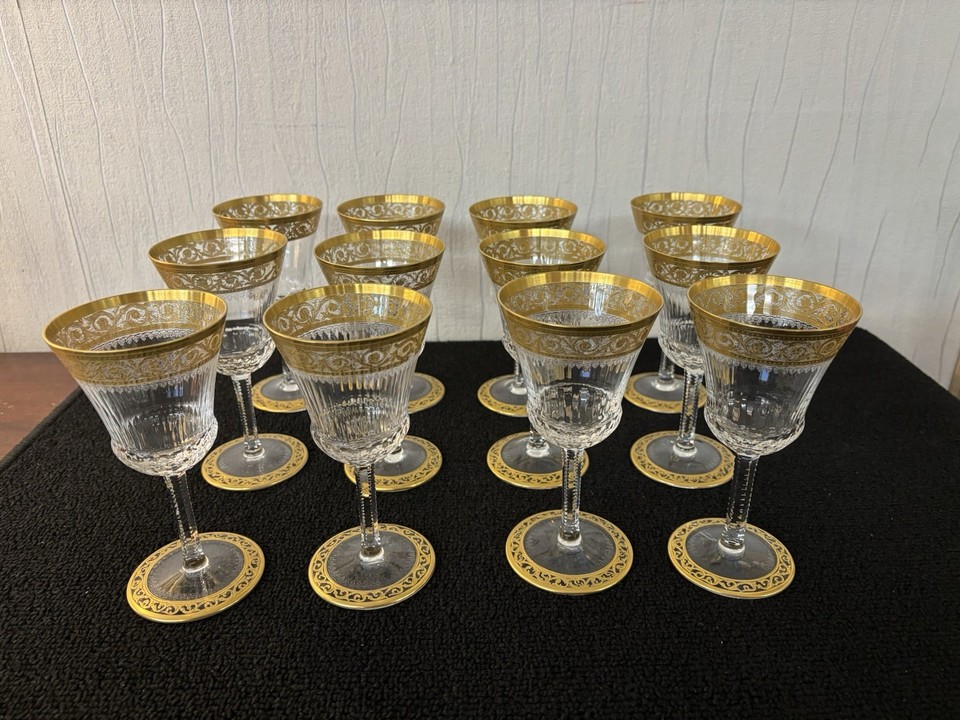12 Thistle Model Crystal Wine Glasses From Saint Louis (Price Per Unit ...