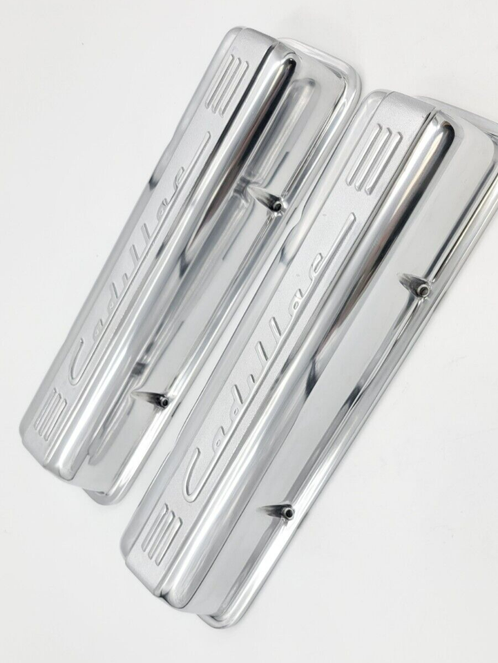 PML SBC Small Block Chevy Polished Aluminum Valve Covers Cadillac ...