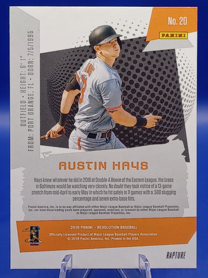 2018 Panini Chronicles Revolution Austin Hays RC Rookie Card Rapture ...