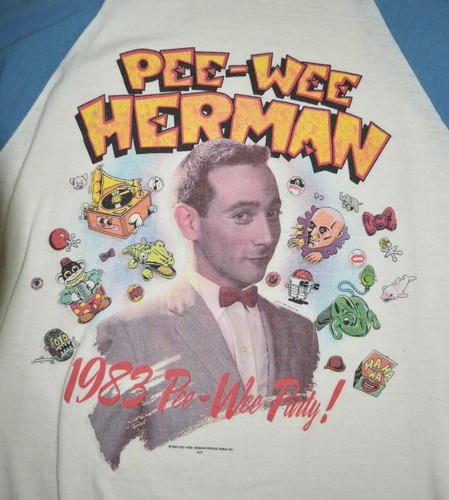 Pee Wee Herman 1983 Pee-Wee Party tour t-shirt | eBay