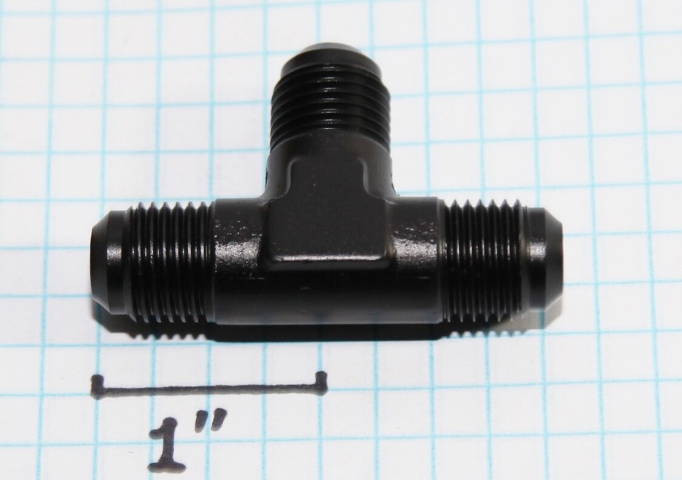 3-Way Tee T-Piece Fitting Adapter AN6 6-AN Male to 2X AN6 6-AN Male ...