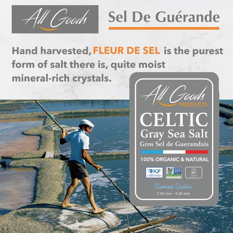 All Goods 5Oz Coarse, Hand Harvested Celtic Salt Organic 82 Minerals ...