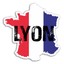 2 x 10cm Lyon France Vinyl Stickers - French Flag Sticker Laptop ...