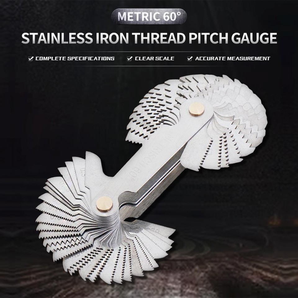 58 Blades Metric & Whitworth & US Screw Thread Pitch Gauge SAE gage ...