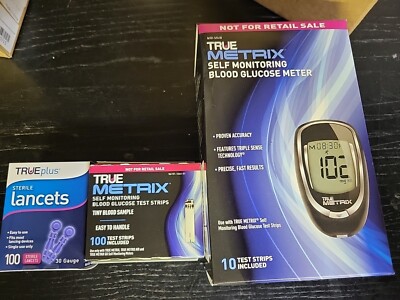 True Metrix Self-Monitoring Blood Glucose Meter - Lancets - Strips ...