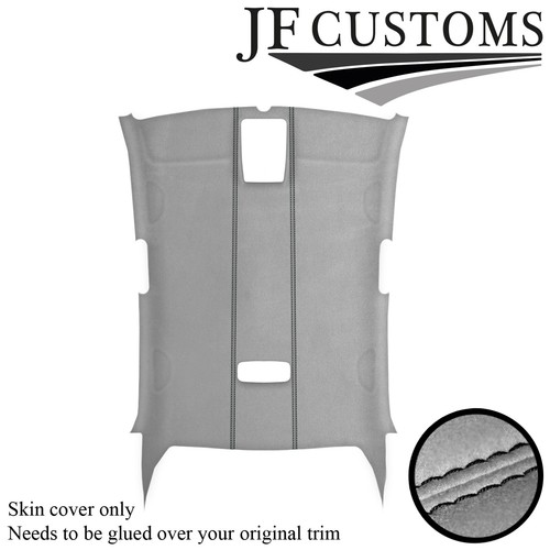BLACK STITCH L GREY SUEDE ROOF HEADLINER COVER FOR VW JETTA MK5 05-19 ...
