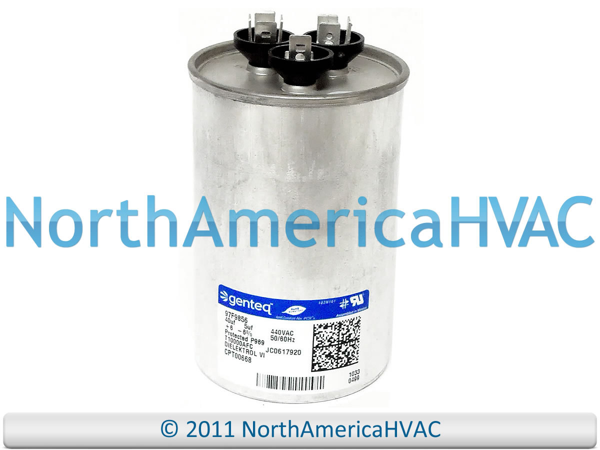 OEM Capcom Capacitor Dual 40/5 uf MFD 440 Volt Fits Genteq GE Z97F9856 ...