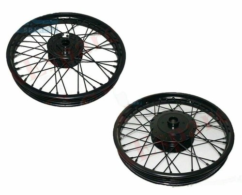Fits Royal Enfield Classic Front Disc Break & Rear Wheel Rim Set 40 ...