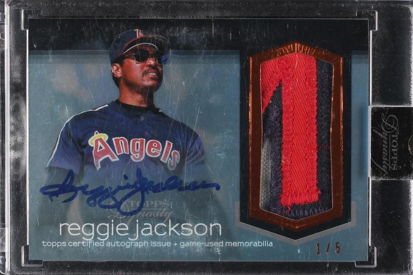 2018 Topps Dynasty - Autograph Patches Reggie Jackson #AP-RJX7 Blue /5 ...