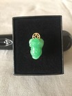 Green Jade Frog Ring Size 7-1/4 14K Yellow Gold | eBay