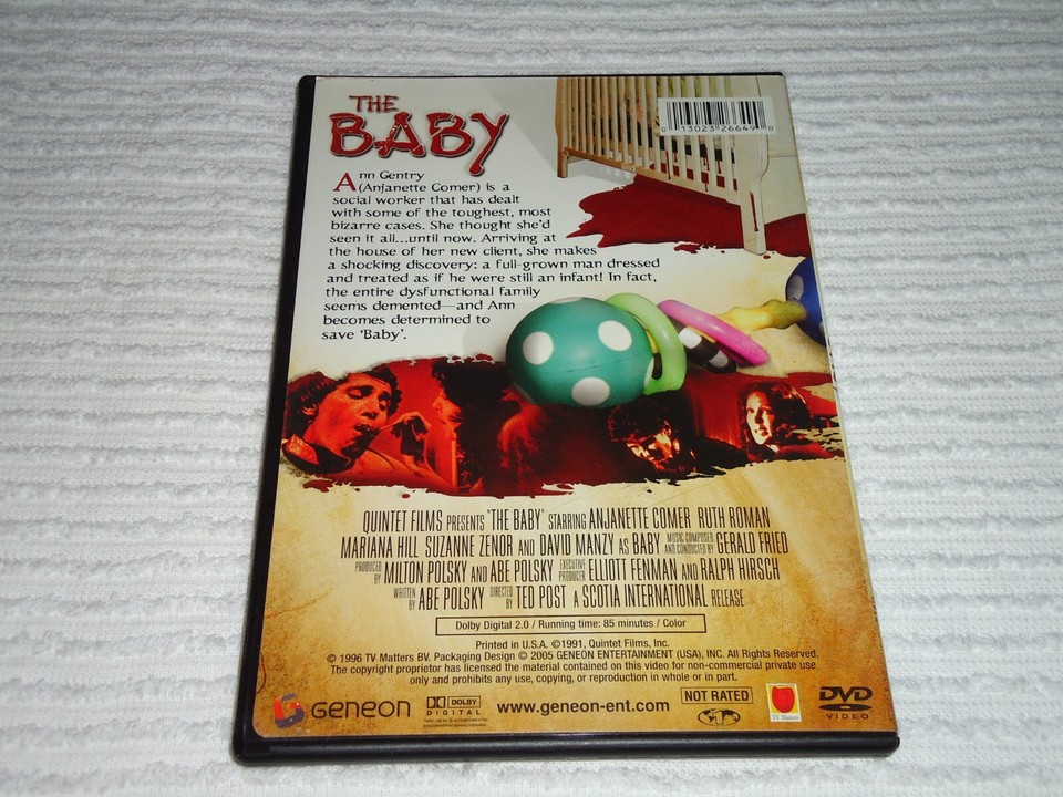 The Baby (DVD, 1972, SlimCase) Ruth Roman, Anjanette Comer, Mariana ...