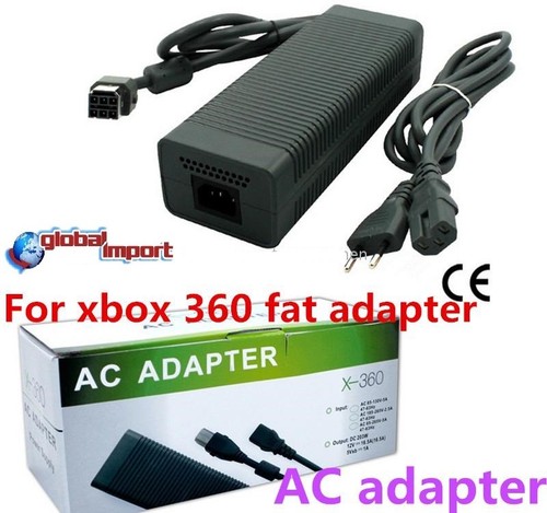 Alimentatore PER CONSOLE Microsoft XBOX 360 Fat Ricambio Compatibile AC ...