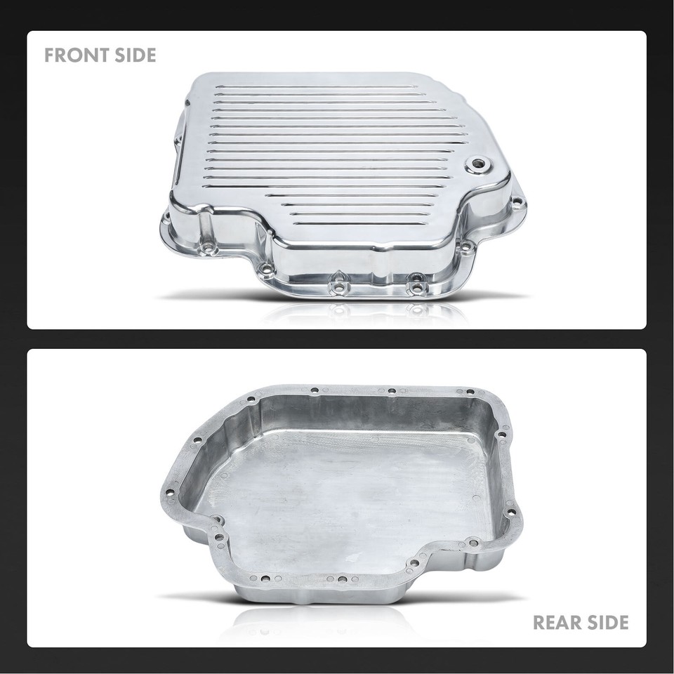 Finned Aluminum Silver Transmission Oil Pan for GM TH400 2-3/8 Inch Pan ...