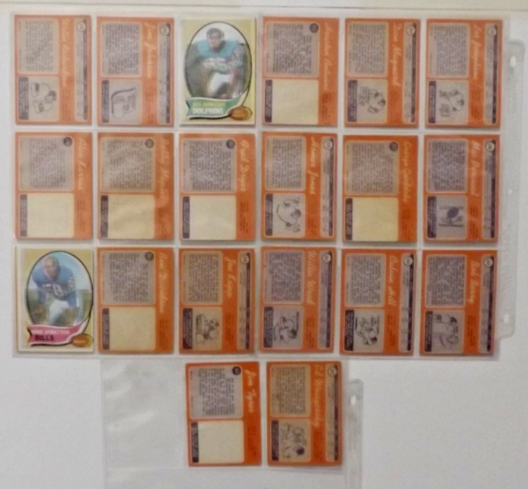 1970 Topps Football Complete Set Plus - Very Good-Near mint - 263 cards ...