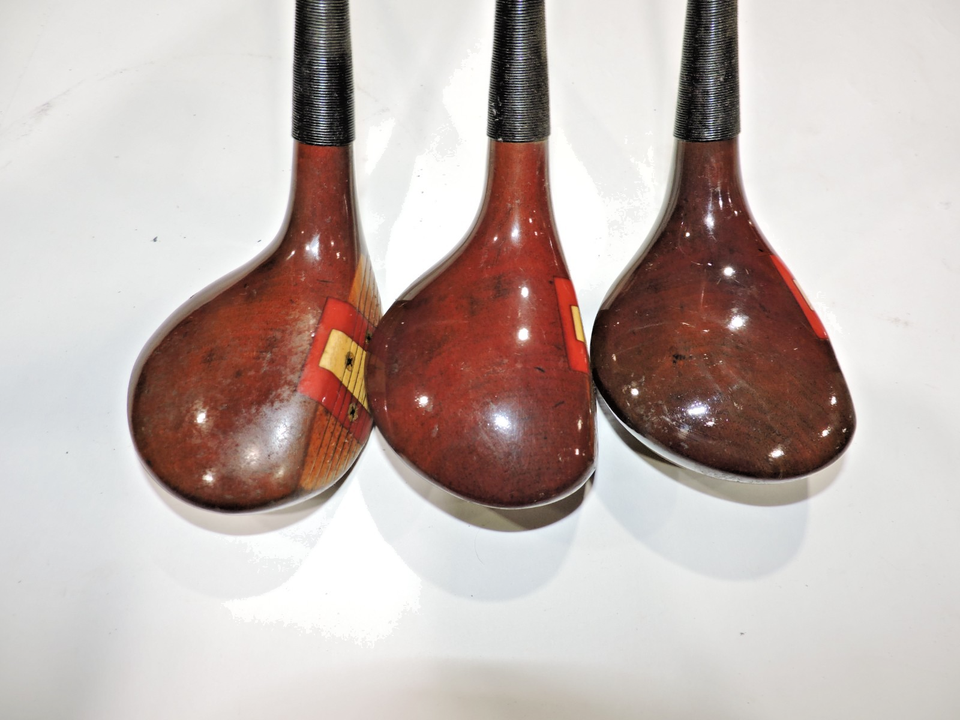 Spalding Model 18 2 1/2, 3 1/2, 4 1/2 wood set Golf Clubs Recoated RH ...